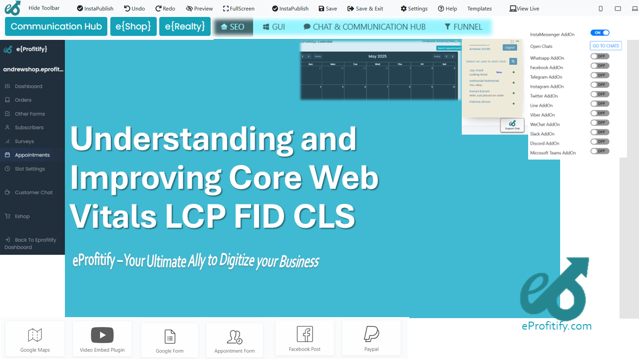 Understanding and Improving Core Web Vitals LCP FID CLS