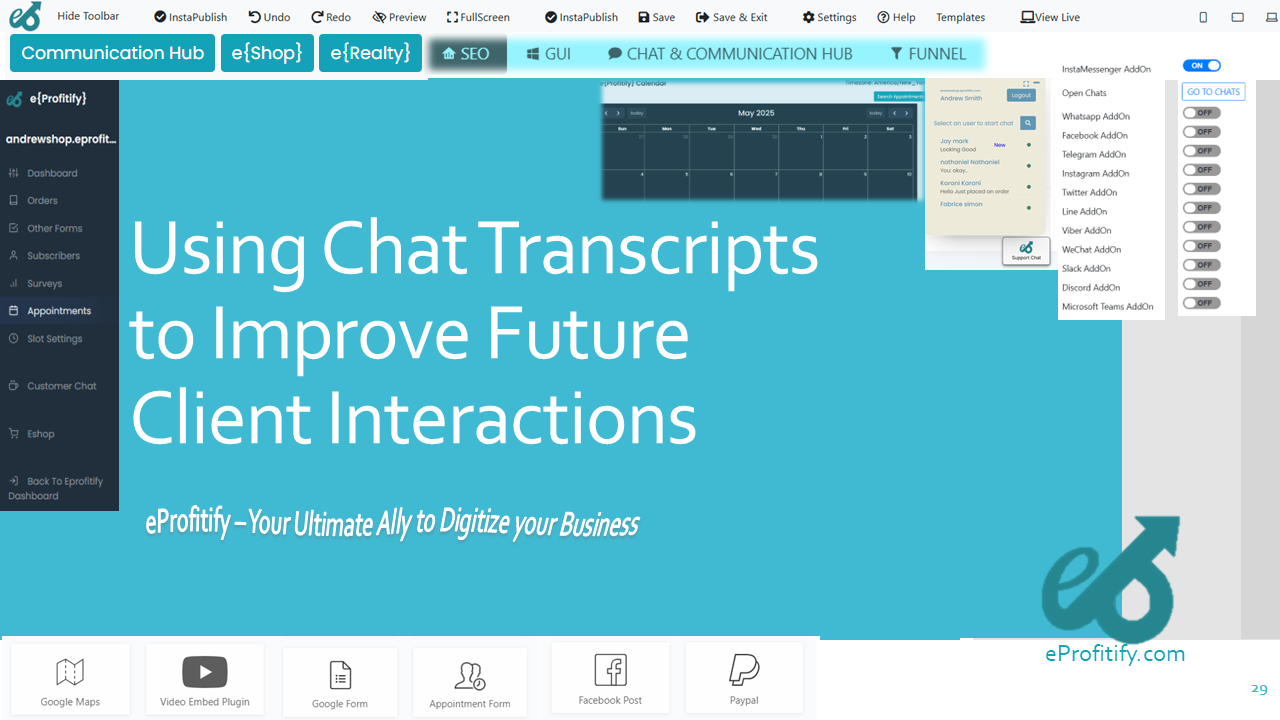 Using Chat Transcripts to Improve Future Client Interactions